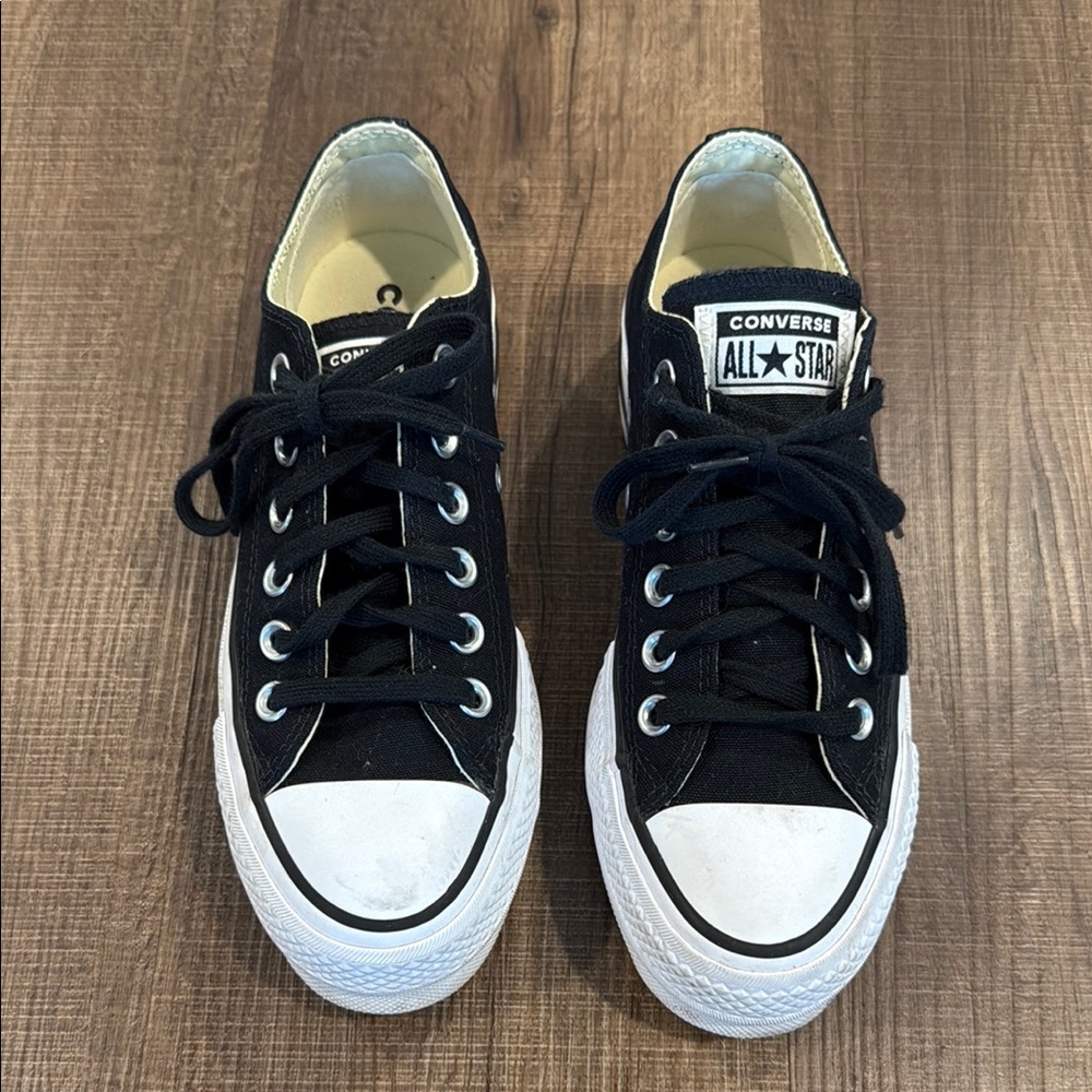 Converse Black And White Platform Sneakers - Gem